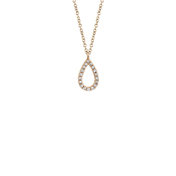 Shy Creation Open Pear Pendant Necklace - Desires by Mikolay