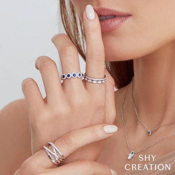 Shy Creation Sapphire & Diamond RIng - Desires by Mikolay