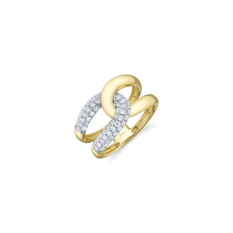 Shy Creation Two-Tone Linked Ring - Desires by Mikolay